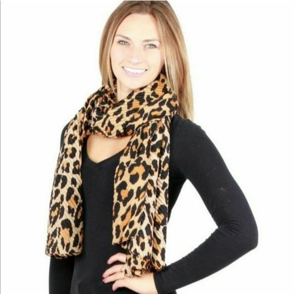 Accessories | 5pleated Cheetah Print Scarfnew | Poshmark